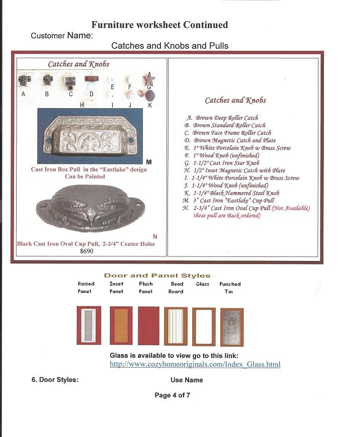 Furniture Information Packet