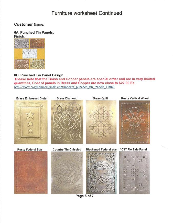 Furniture Information Packet